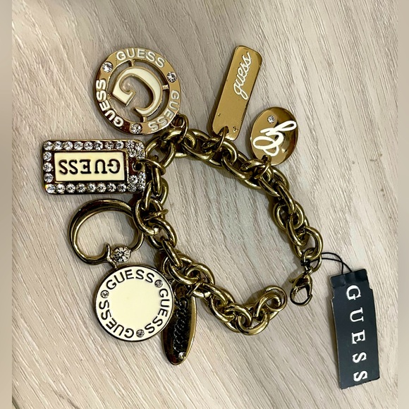 Jewelry | Guess Bracelet With 7 Charms | Poshmark